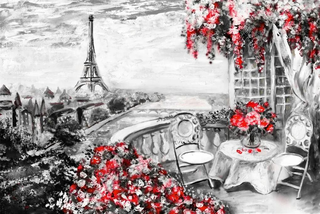 Malvis ® Obraz Paříž v červené Velikost: 120x80 cm