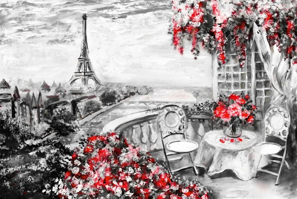 Malvis ® Obraz Paříž v červené Velikost: 60x40 cm