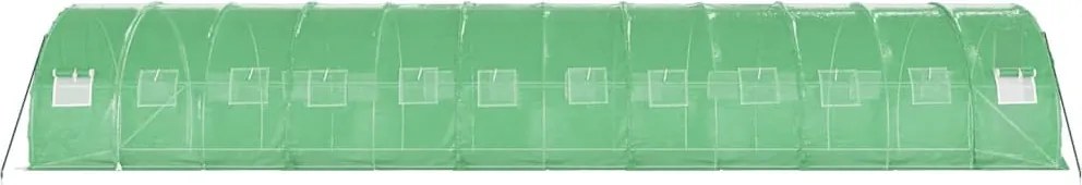 Skleník s ocelovým rámem zelený 36 m² 12 x 3 x 2 m 3188043