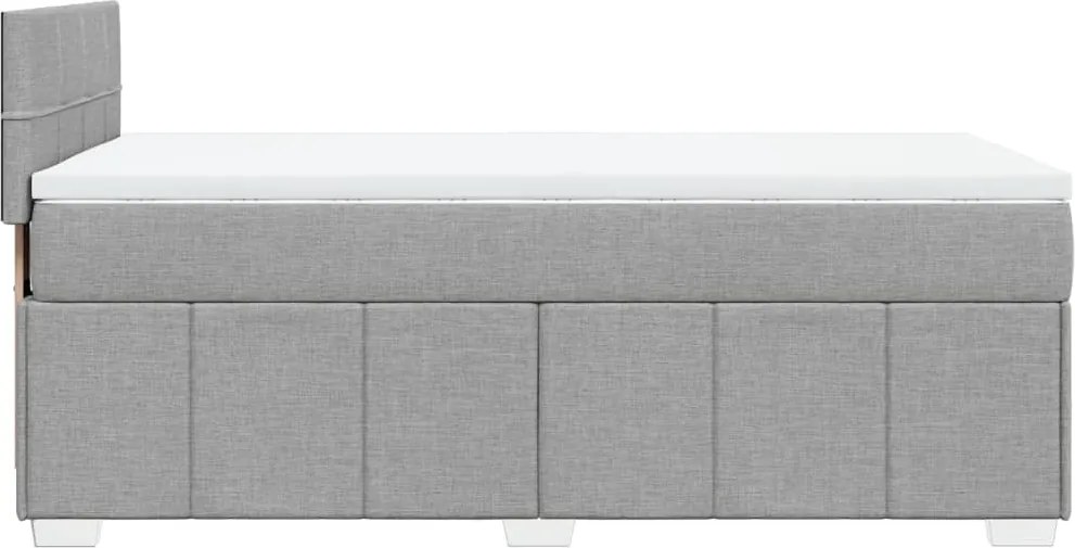 Box spring postel s matrací světle šedá 80 x 200 cm textil 3289195