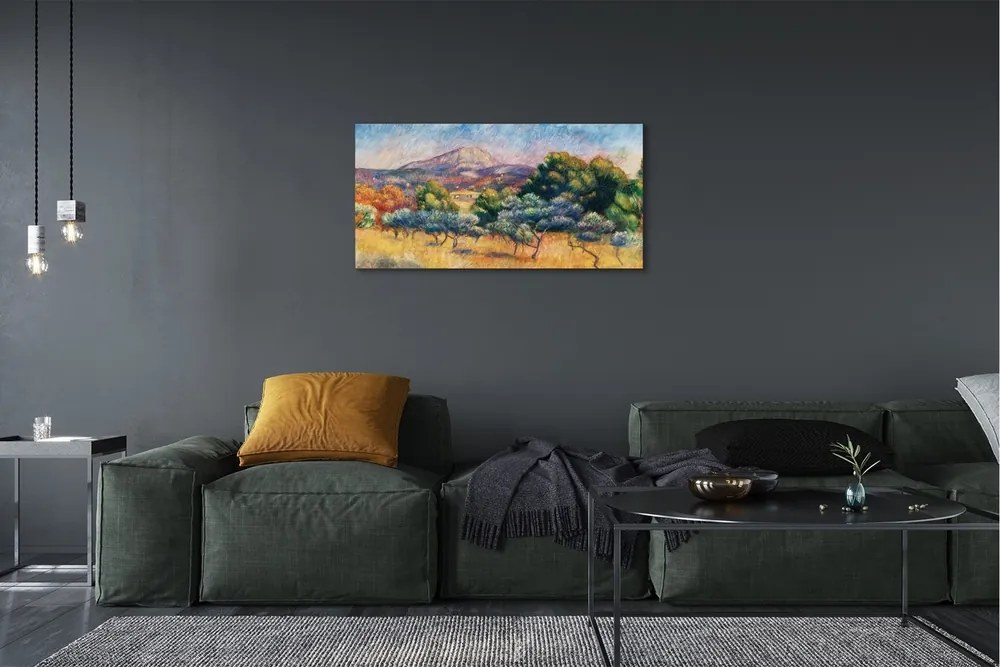 Obrazy na plátně Art maloval podzimní pohled 125x50 cm