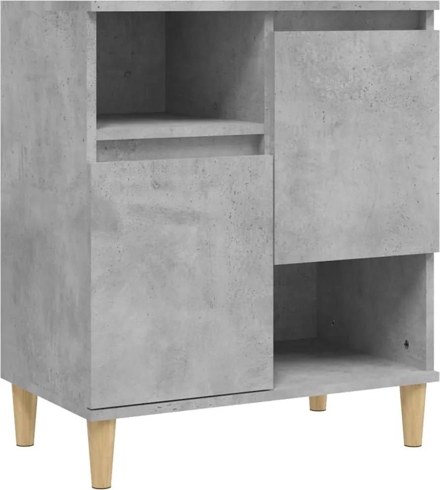 Příborníky 3 ks betonově šedé 60 x 35 x 70 cm kompozitní dřevo 3185739