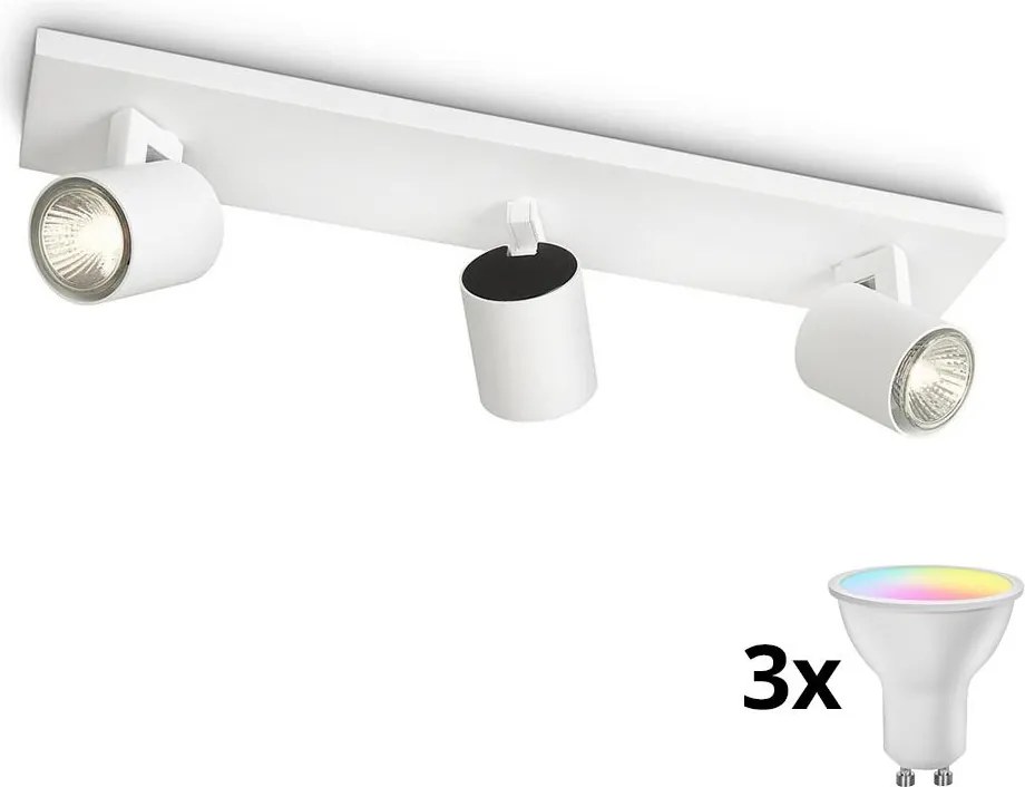 Philips - LED RGBW Stmívatelné bodové svítidlo RUNNER 3xGU10/6,5W/230V bílá