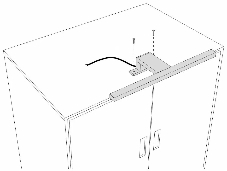 FURNIKA LED osvětlení - ALA 60 stříbrná, do koupelny, délka 60 cm, IP 44