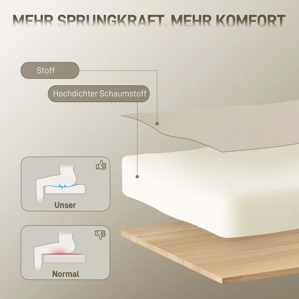 HOMCOM Kancelářská židle na kolečkách se zlatými akcenty, počítačové křeslo s kovovou základnou, potah z sametového vzhledu, krémově bílá