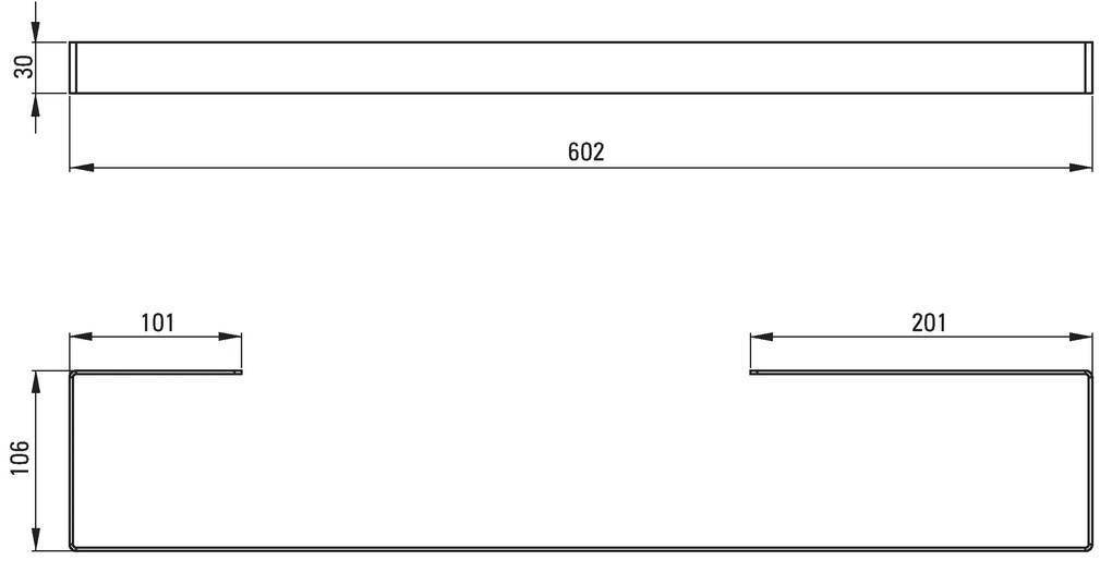 Deante Mokko příslušenství, držák na ručníky 600mm, bílá matná, ADM_A621