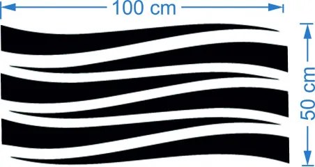 Zrcadlová nálepka na zeď čára dekorační nálepka I SENTOP OX007- 3D modern stickers