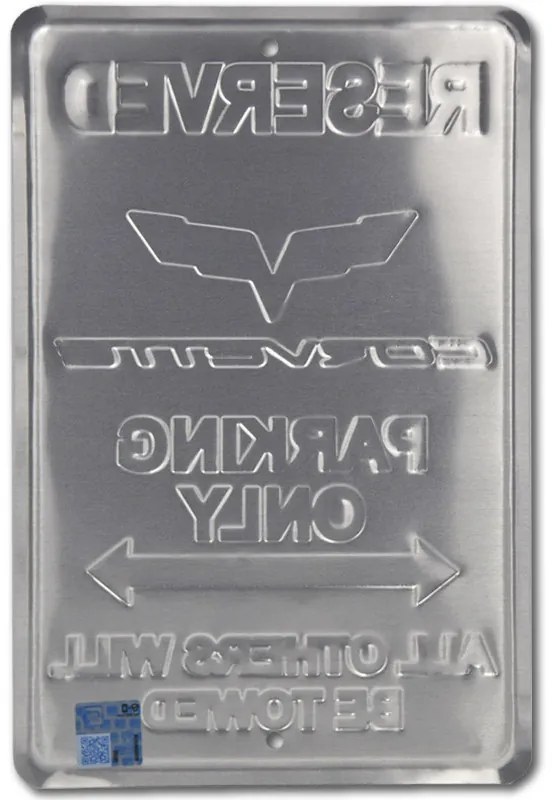 Plechová cedule Corvette Parking 20cm x 30cm