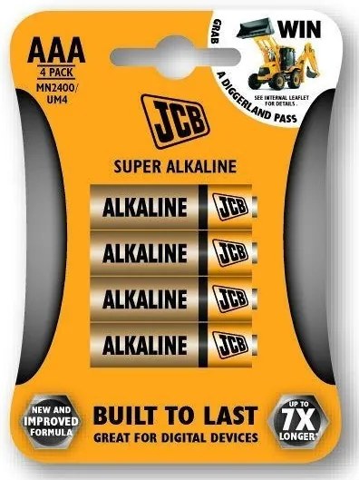 Baterie AAA/LR03 JCB SUPER ALKALINE 4ks (blistr)