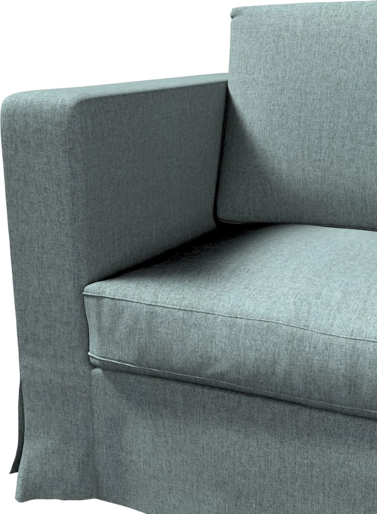 Potah na pohovku IKEA  Karlanda 3-místná nerozkládací, dlouhý barva modrá látka pletený vzor