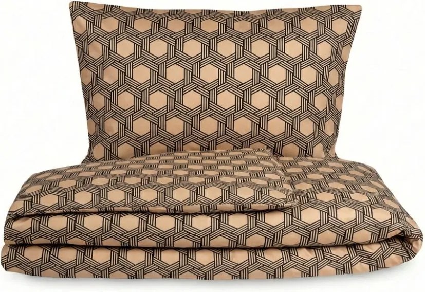 Kvalitex Saténové povlečení LUXURY COLLECTION CARERO béžové 1+2, 220x200, 70x90cm