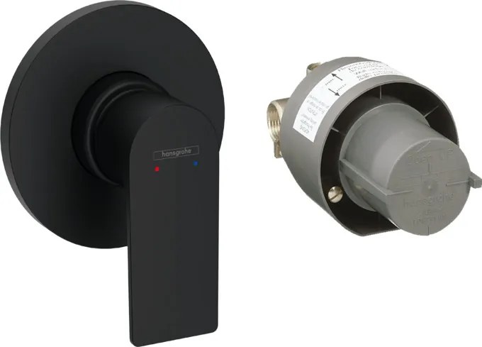 Hansgrohe Rebris E, páková sprchová baterie, sada se základním tělesem, černá matná, 72658670