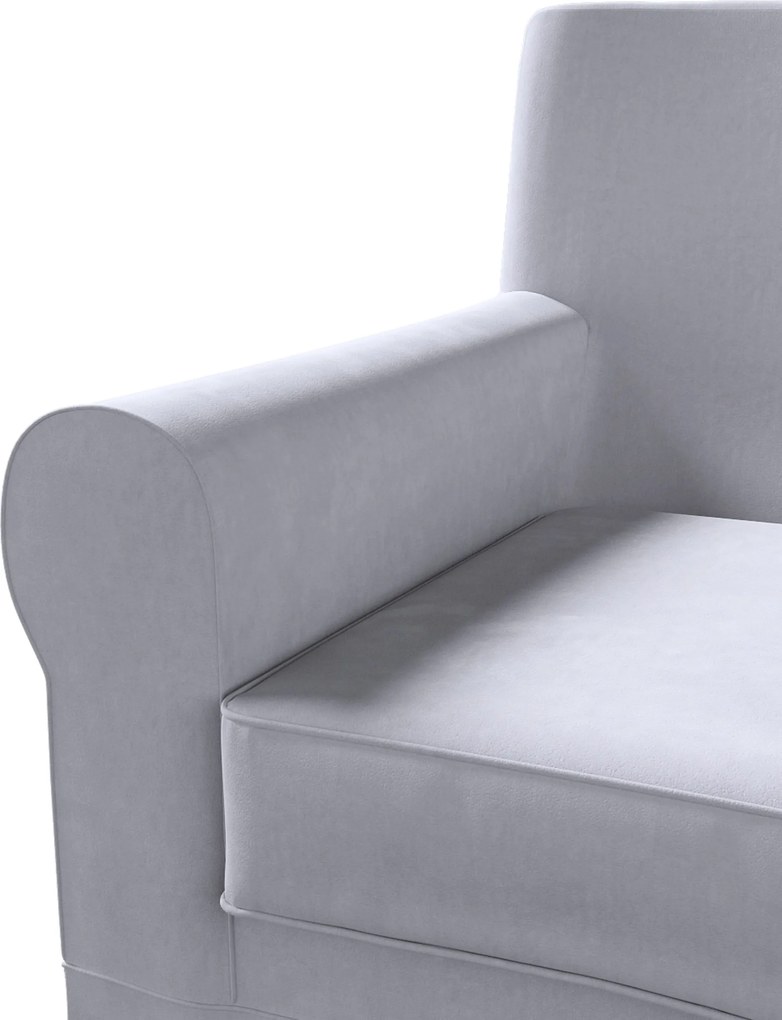 Potah na křeslo IKEA Ektorp Jennylund barva šedá látka lesklé, sametová