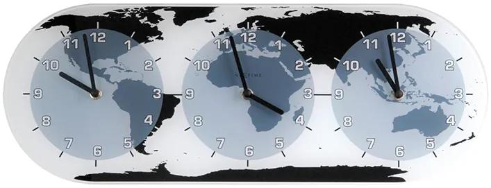 Designové nástěnné hodiny 8108 Nextime Mondial 50cm