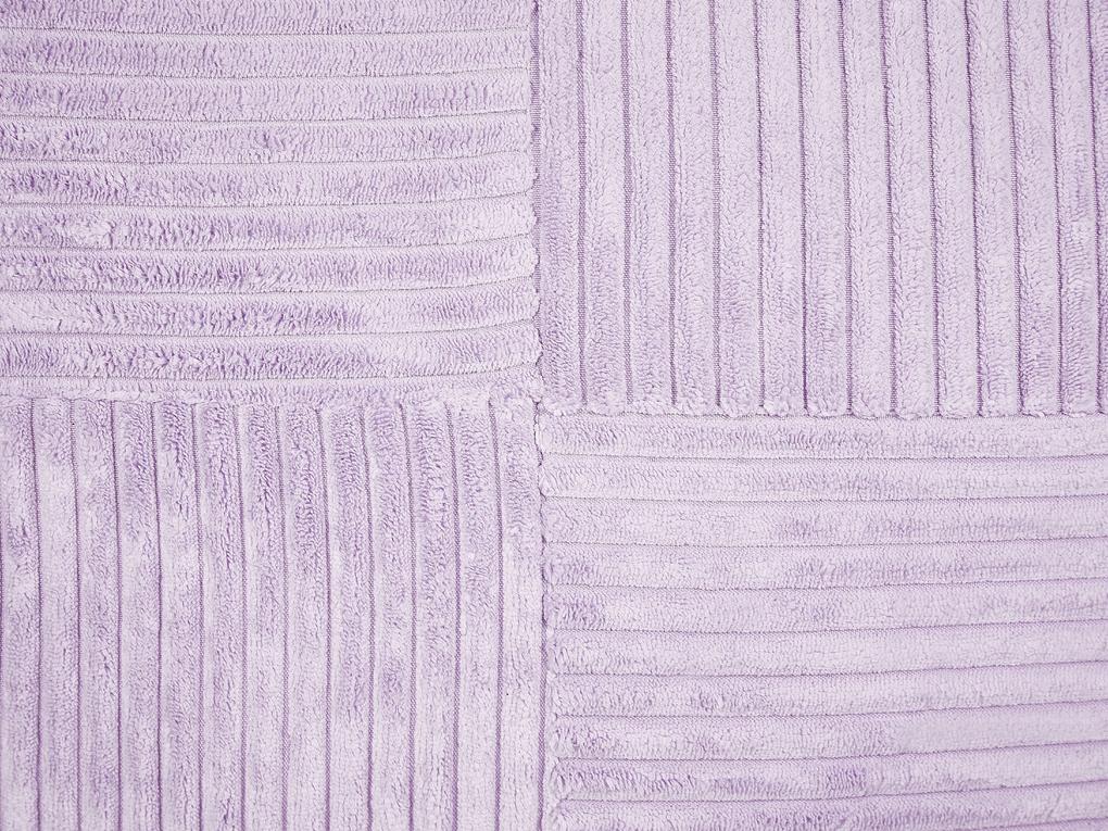 Sada 2 manšestrových polštářů 47 x 27 cm fialové MILLET Beliani