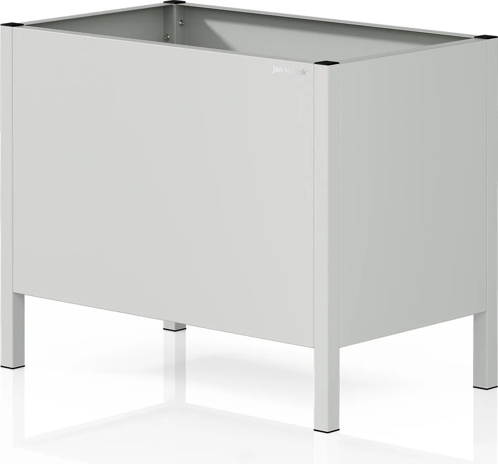 Velký šedý kovový obal na květináč: DAISY 500 x 400 x 300 mm