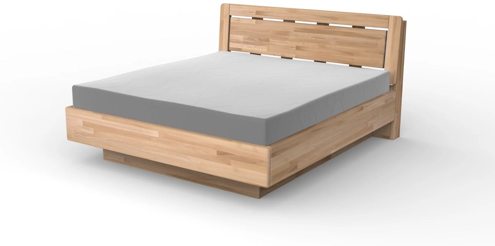 Masivní postel JUPITER - Solwo Design Dřevo a odstín oleje: DUB Cink - Olej odstín DO203, Rozměr spací plochy: 240x200