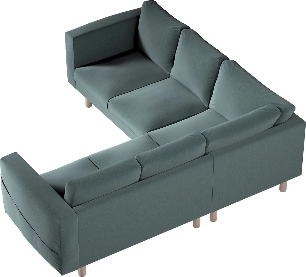 Potah na pohovku IKEA Norsborg rohová 4-místná barva zelená látka sametová
