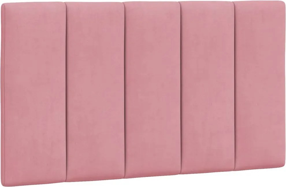 Postel s matrací Hanko růžová 80 x 200 cm samet 3208567
