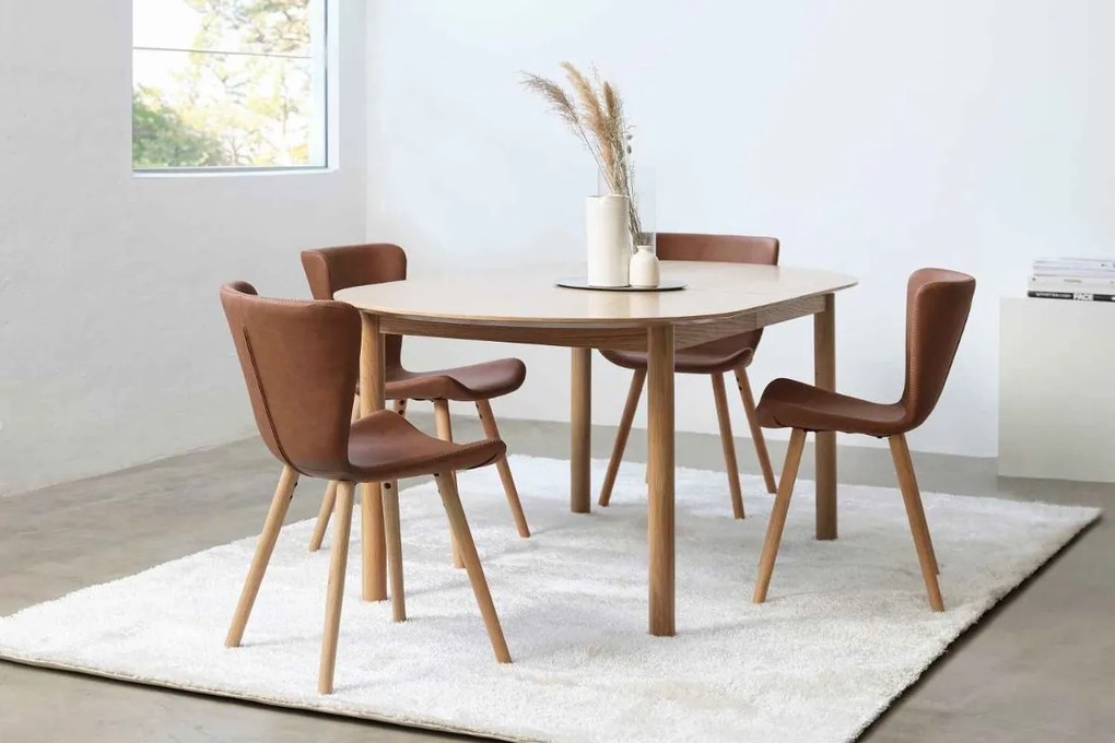 Designová jídelní židle Tallulah koňaková hnědá