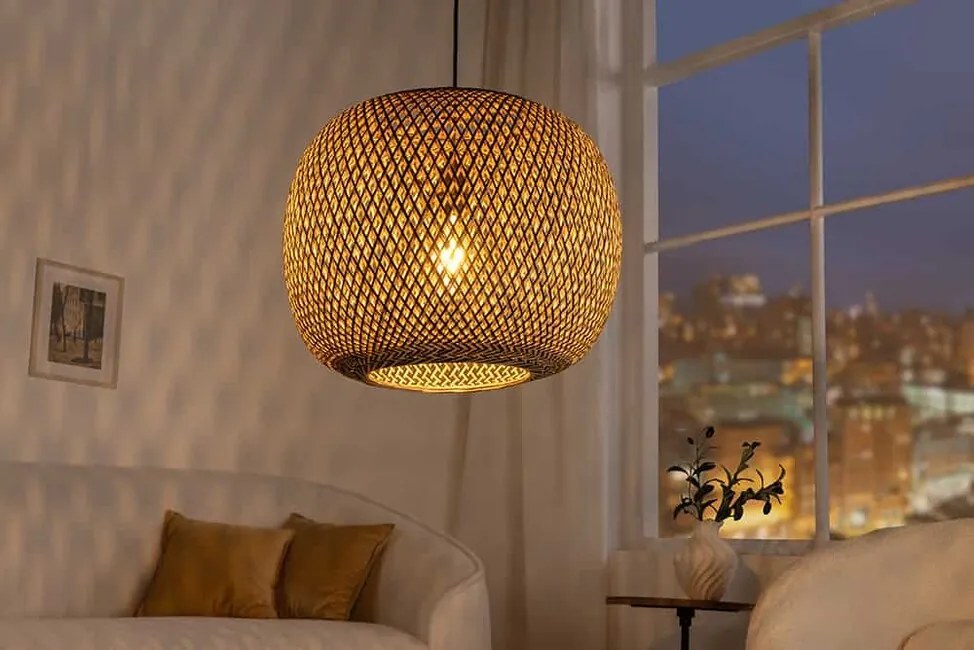 Designové závěsné svítidlo z přírodního bambusu Bamboo Nature 45cm