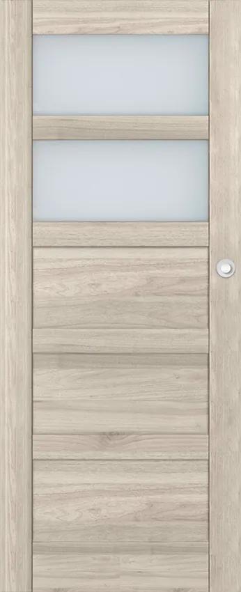 posuvné interiérové dveře do pouzdra BRAGA model 3 Průchozí rozměr: 70 x 197 cm, Orientace dveří: Levé dveře, Dekor: Dub šedý