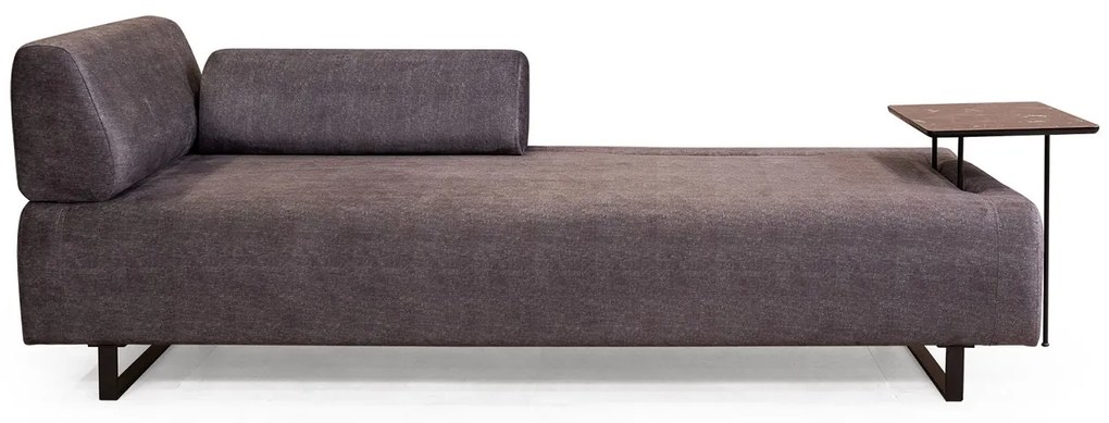 Rozkládací sedačka s odkládacím stolkem Vinaya 220 cm antracitová