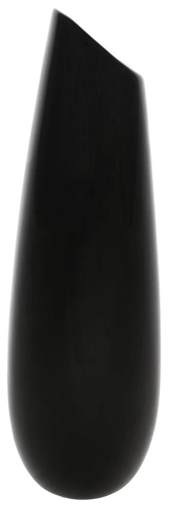 Keramická váza Drop, 7 x 26 x 7 cm, černá
