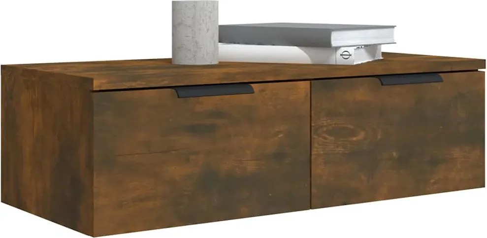 Nástěnné skříňky 2 ks kouřový dub 68x30x20 cm kompozitní dřevo 3115897