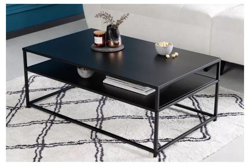 Massive home | Konferenční stolek DURA STEEL 100 CM černý kov