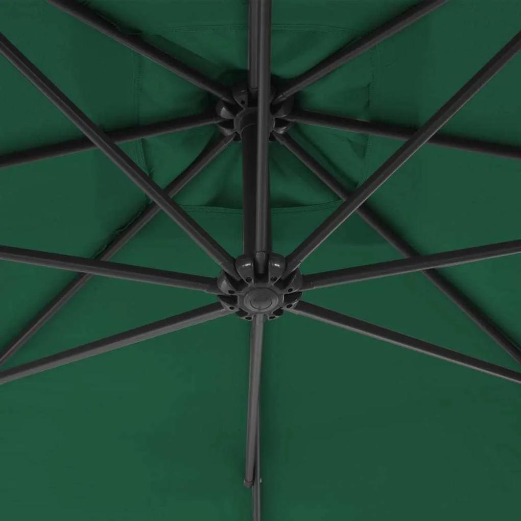 vidaXL Konzolový slunečník s ocelovou tyčí 300 cm [44873] Barva: světle zelená