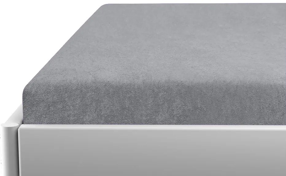 Froté prostěradlo do dětské postýlky EXCLUSIVE 70x140 cm šedé
