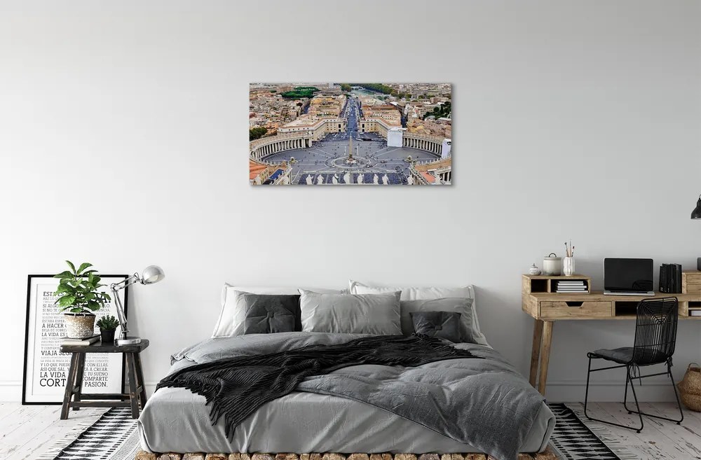 Obrazy na plátně Rome Vatican square panorama 140x70 cm