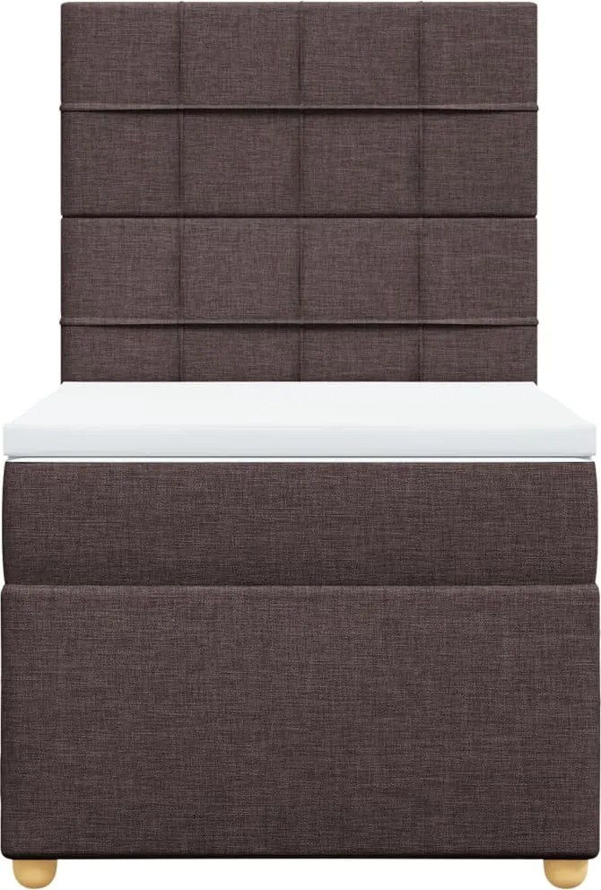 Box spring postel s matrací tmavě hnědá 80x200 cm textil 3293410