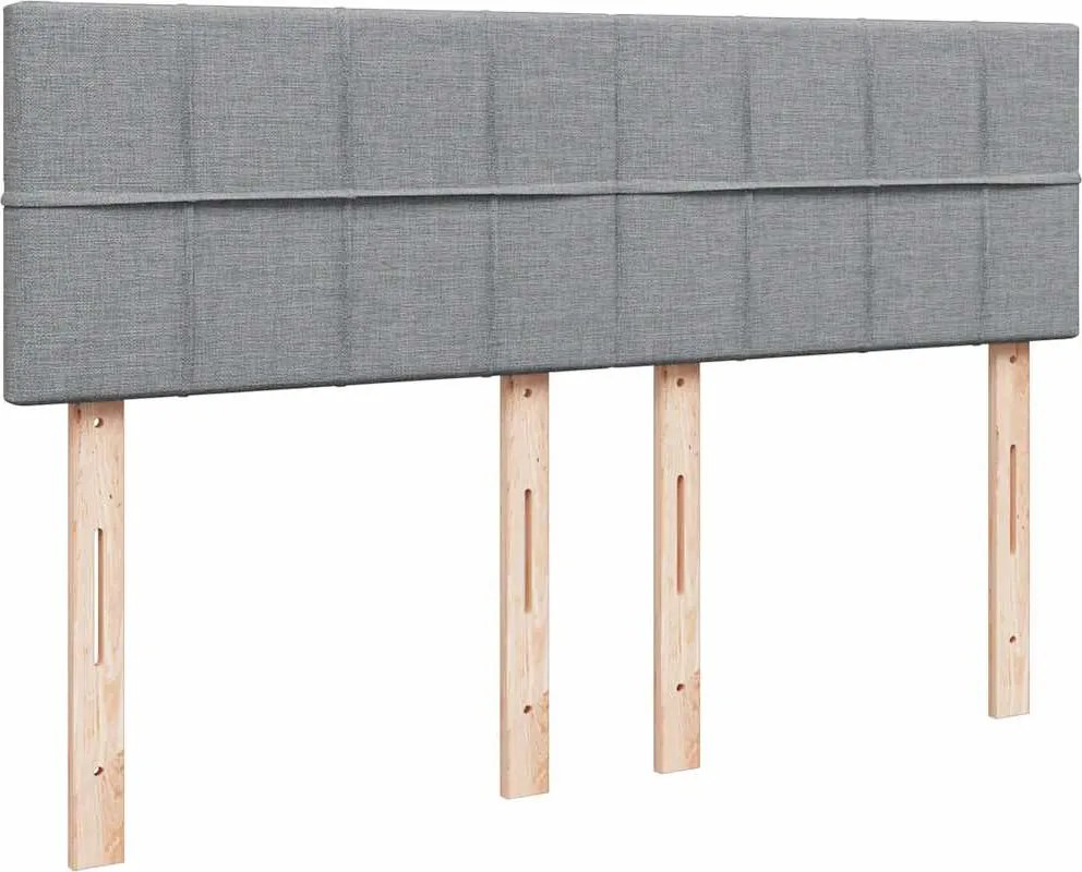 Box spring postel s matrací světle šedá 140 x 200 cm textil 3287091