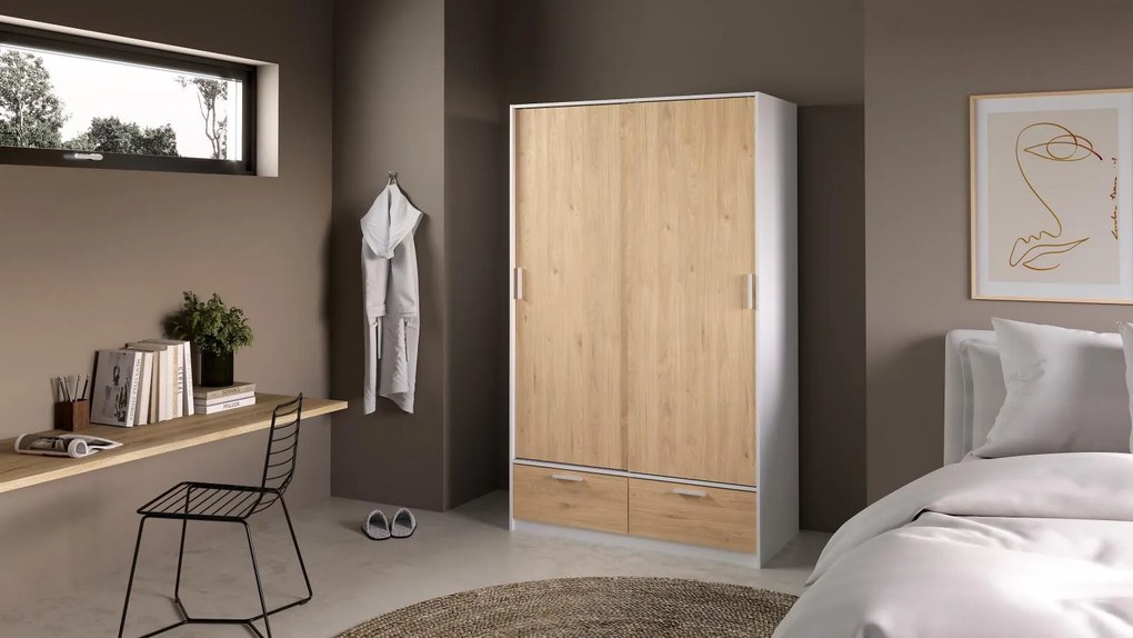 FALCO Skříň Lincoln 324 bílá/jackson hickory