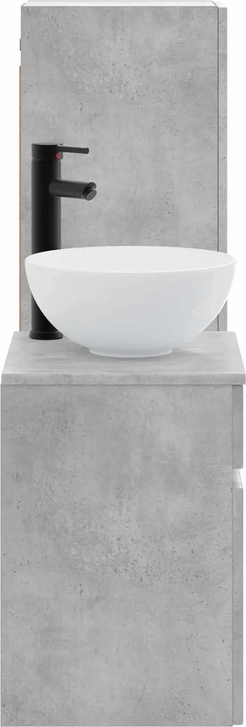 Sada koupelnového nábytku 2 ks Betonově šedá 33 x 34,5 x 100 cm 3406136