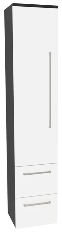Mereo Bino, koupelnová skříňka vysoká 163 cm, levá, Multidecor, Černá Supermat CN697CIPM