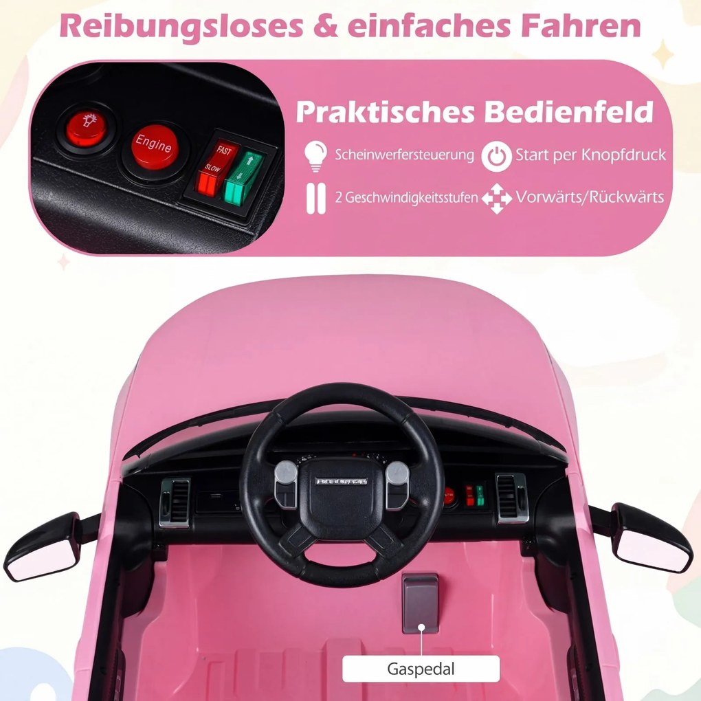 Costway 12 V Land Rover dětské elektrické odpružení autíčka LED music bezdrátové