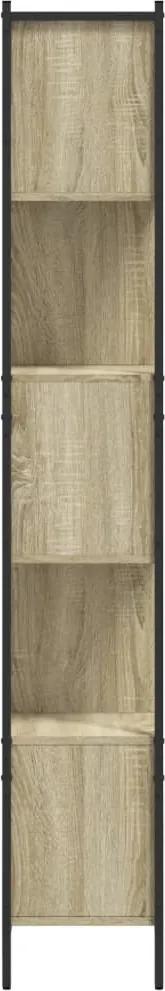 vidaXL Knihovna 102 x 28 x 172 cm kompozitní dřevo [3213658] Barva: hnědý dub