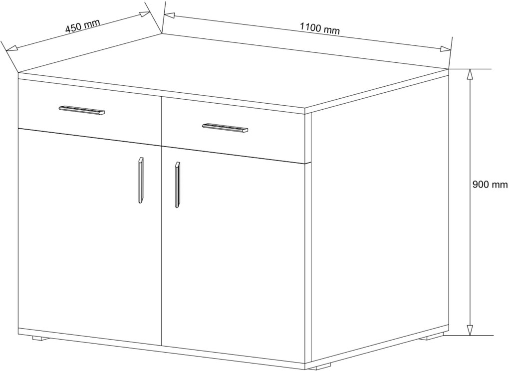 Sconto Komoda ESME bílá