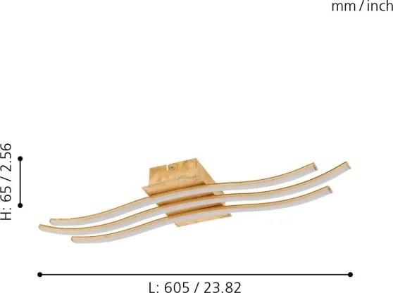 Eglo 97743 - LED Přisazený lustr MIRAFLORES 3xLED/8,6W/230V
