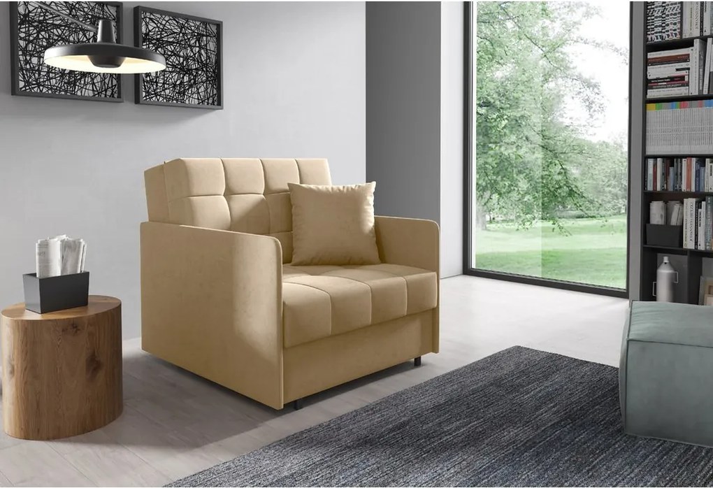 Eka Pohovka AMERYKANKA 169, 90 cm Barva látky: Světle modrá (Kronos 13)