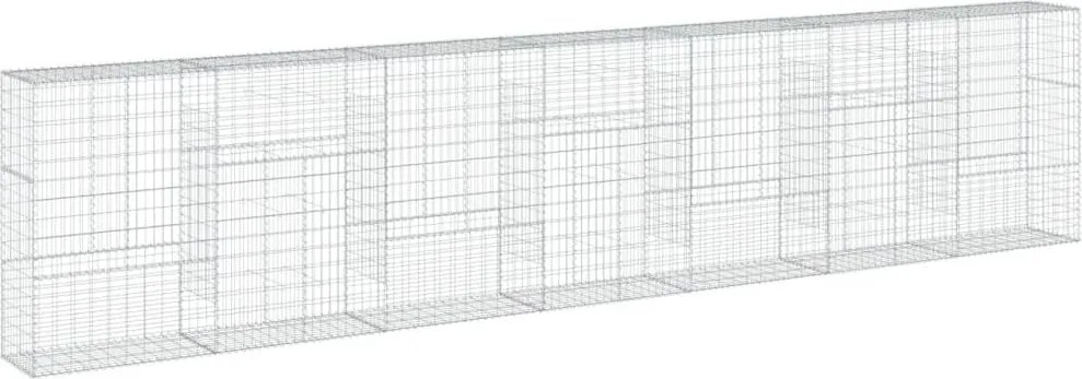 Gabionový koš s víkem 700 x 50 x 150 cm pozinkované železo 3295160