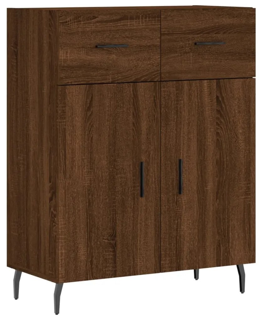 Skříň highboard hnědý dub 69,5 x 34 x 180 cm kompozitní dřevo - Default Title