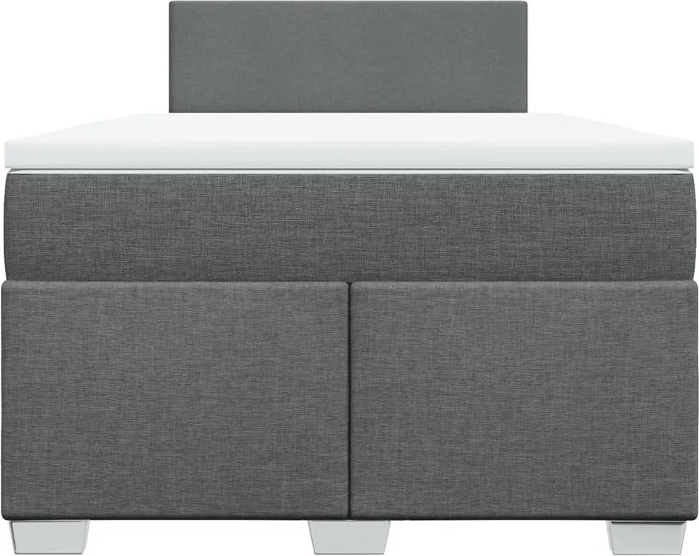 Box spring postel s matrací tmavě šedá 120x190 cm textil 3288121