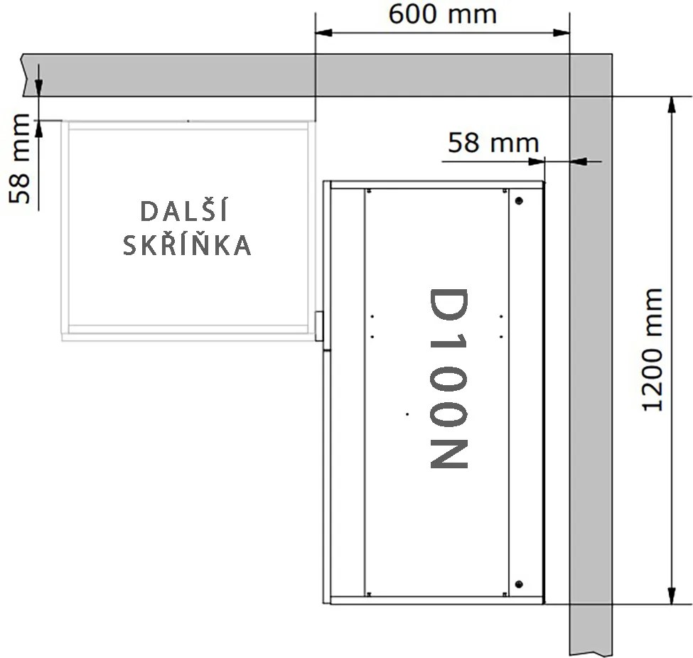 SORENTO pl | dolní skříňka D100N rohová | 120x60cm | LEVÁ | bílá/béžová