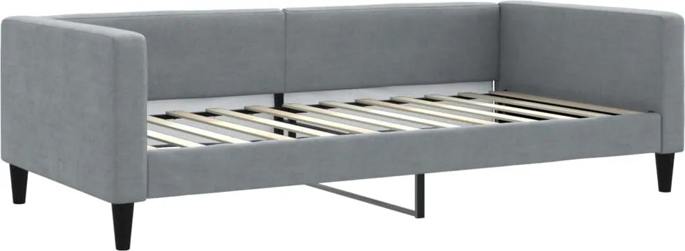 Válenda s přistýlkou světle šedá 100 x 200 cm textil 3196583