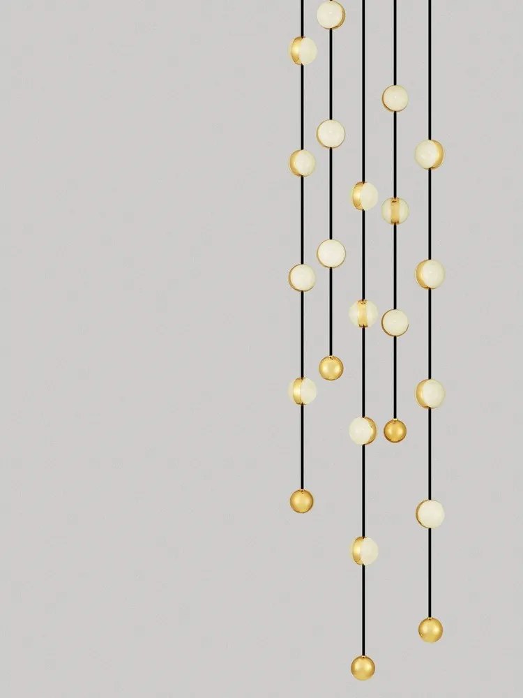 Matně černé hliníkové LED stmívatelné závěsné svítidlo se stínidlem z akrylového skla ø 38 cm Alcinoe – Nova Luce