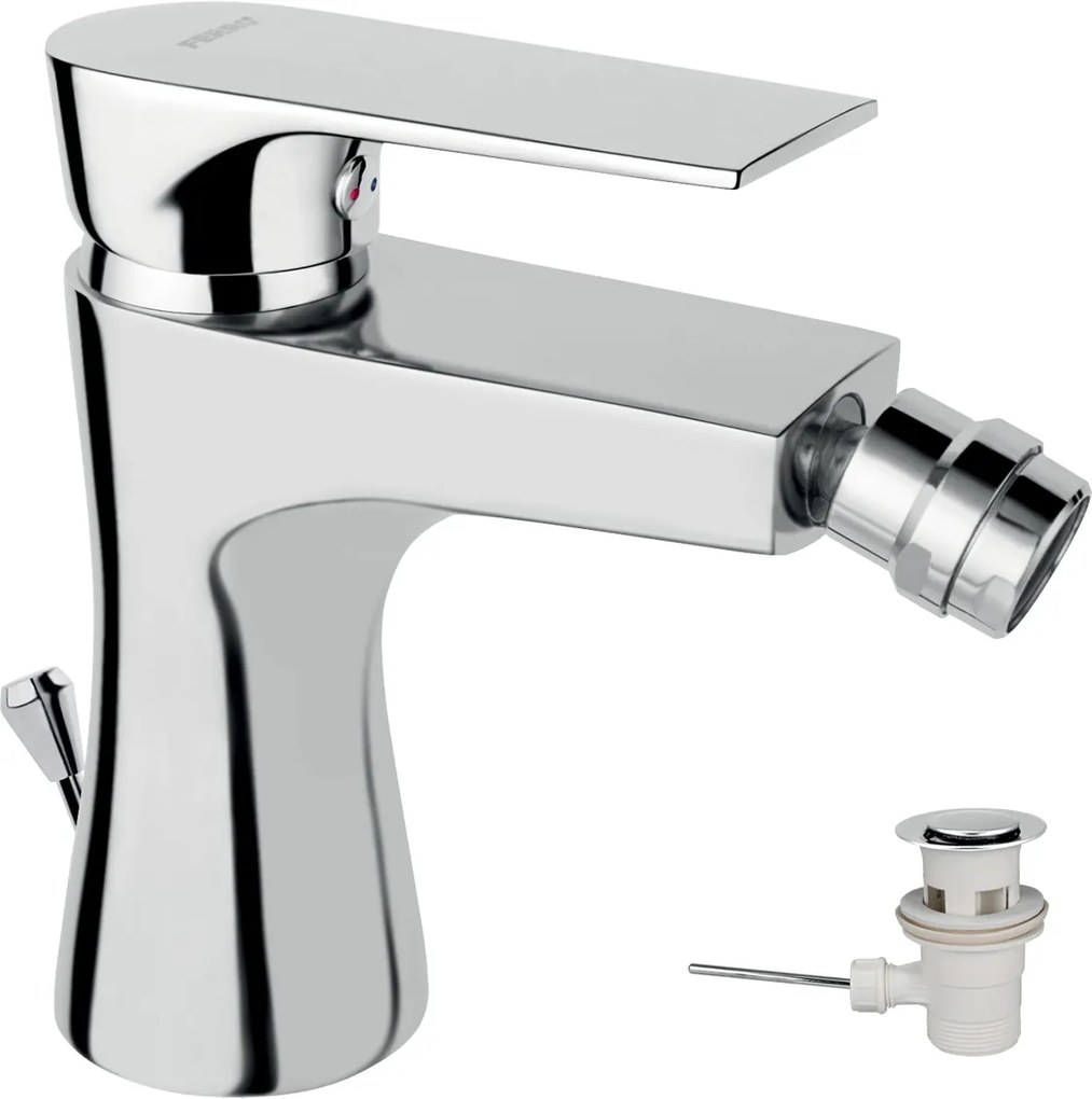 Ferro Algeo Square Bidetová baterie s odpadovou soupravou, chrom, 82011,0